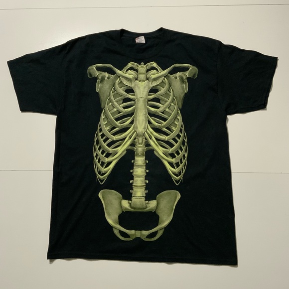 Shirts | Happy Halloween Skeleton Bones Neon Rib Cage Scary Horror ...